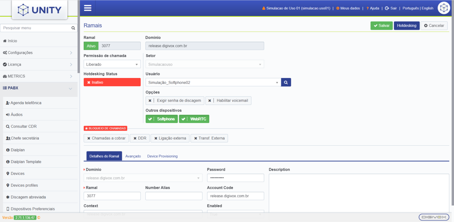 Cadastrar usuário no Softphone – Docs SmartSpace