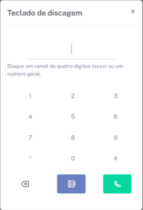 Teclado de discagem – Docs SmartSpace