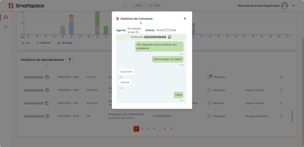 Consultar Histórico de atendimentos – Docs SmartSpace