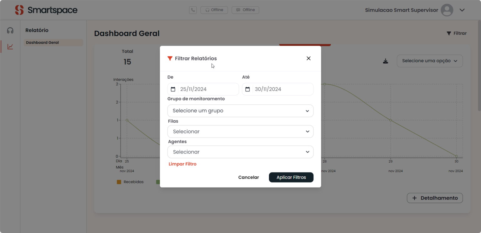 Dashboard Geral – Docs SmartSpace